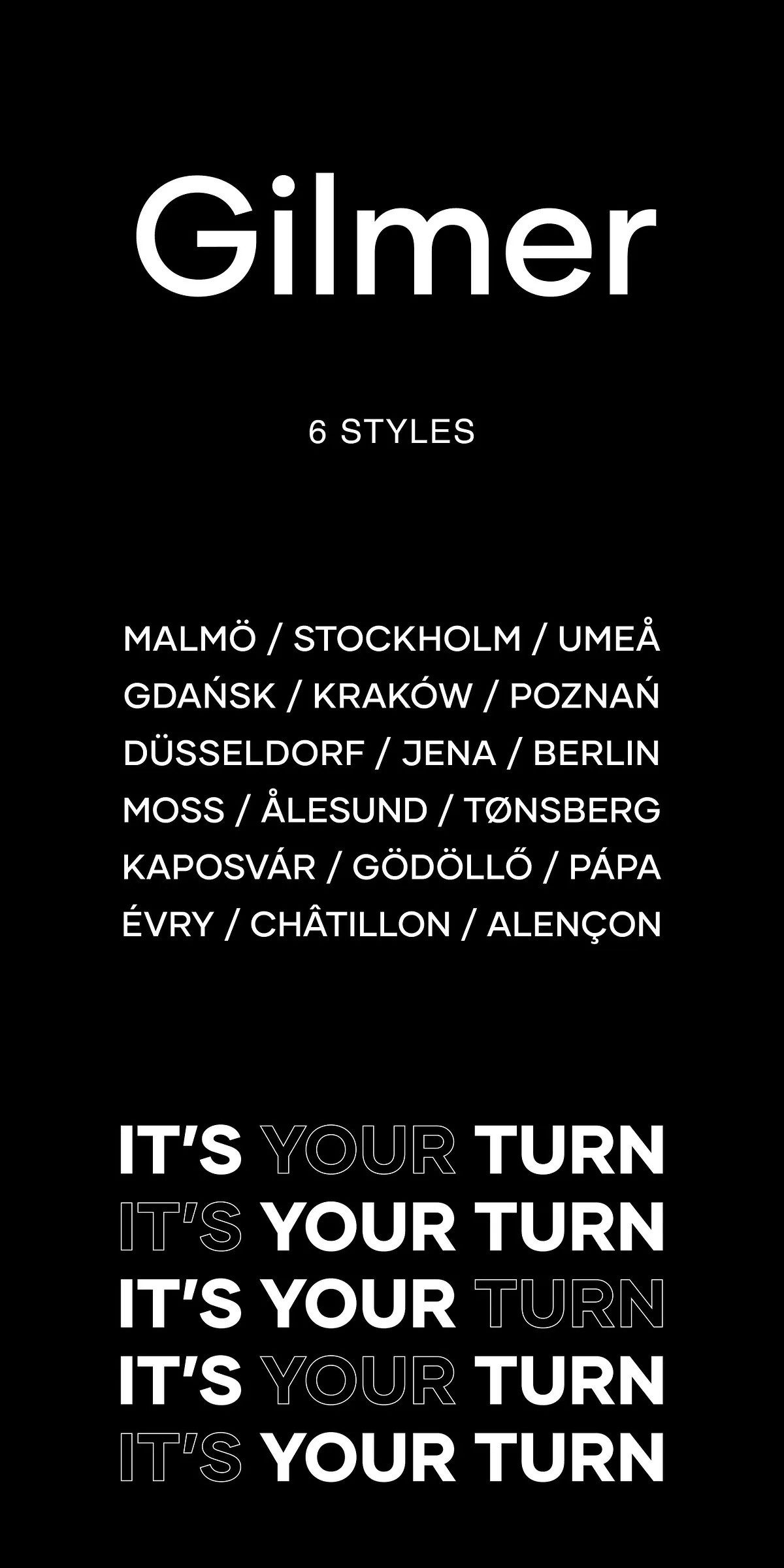 Gilmer – Geometric Sans Serif - Inkytype - Type Design Resources