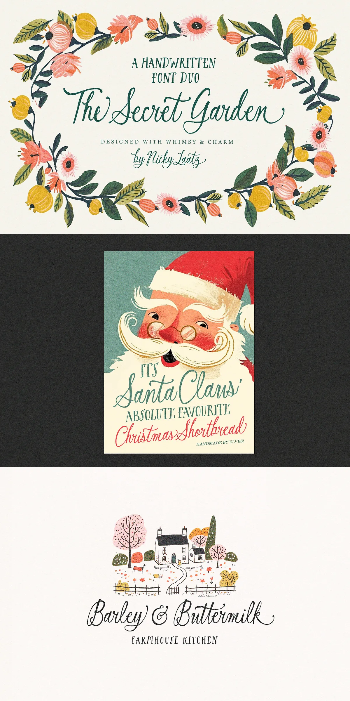 The Secret Garden Font Duo - Inkytype - Type Design Resources