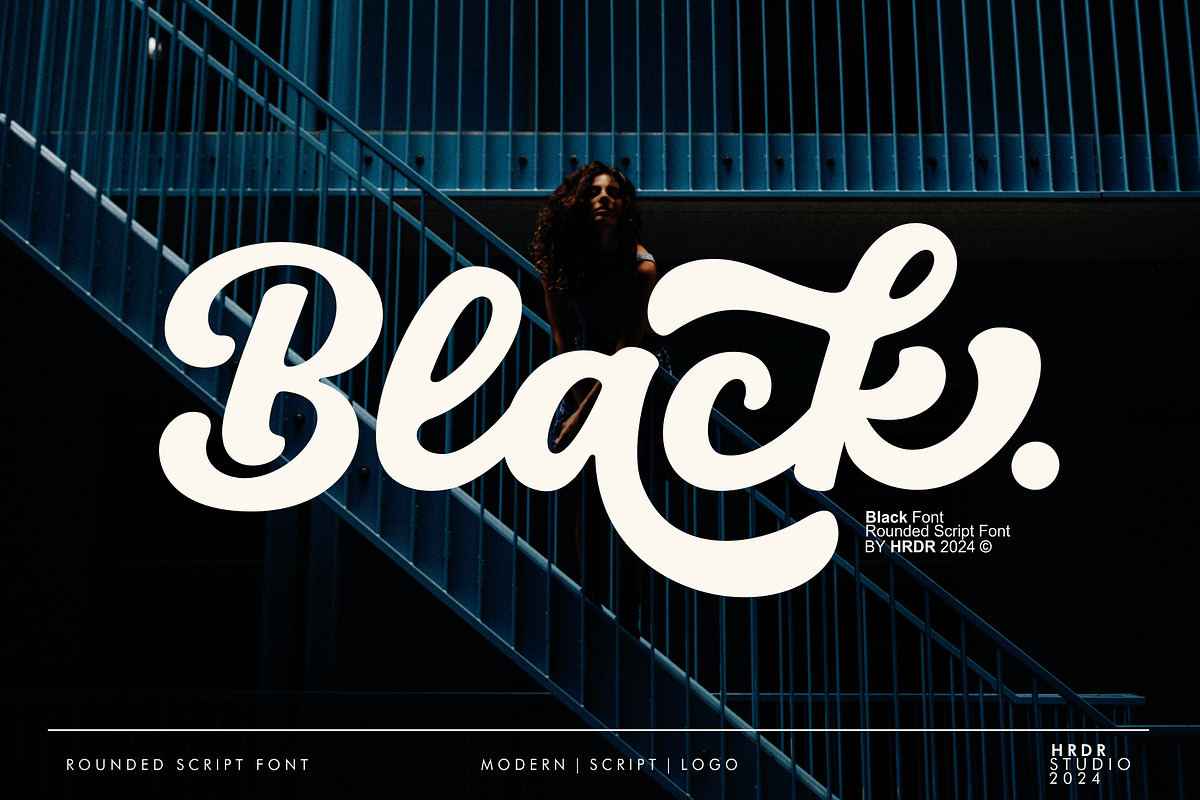 Black - Rounded Script Font - Inkytype - Type Design Resources