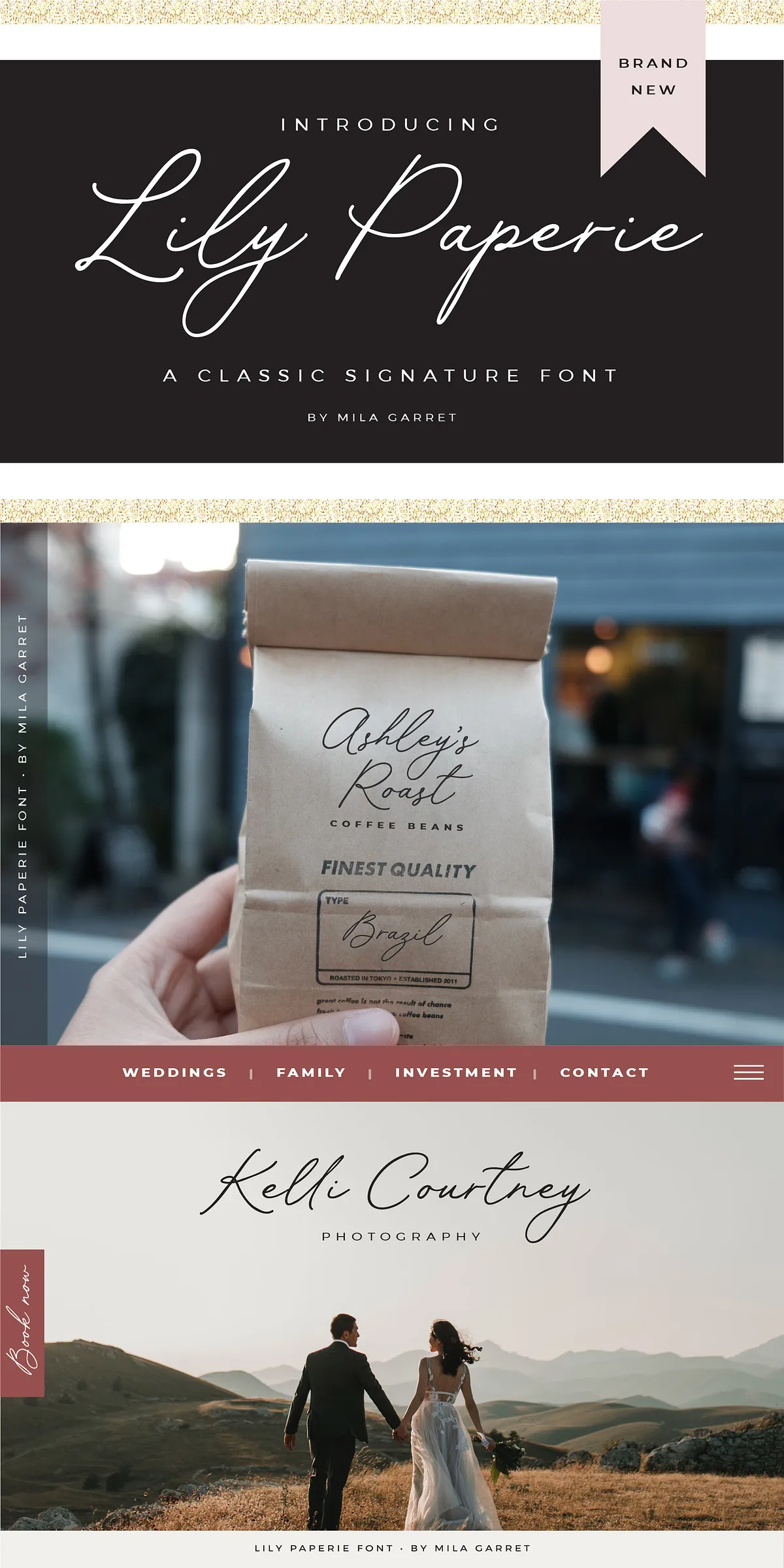 Lily Paperie Signature Logo Script - Inkytype - Type Design Resources