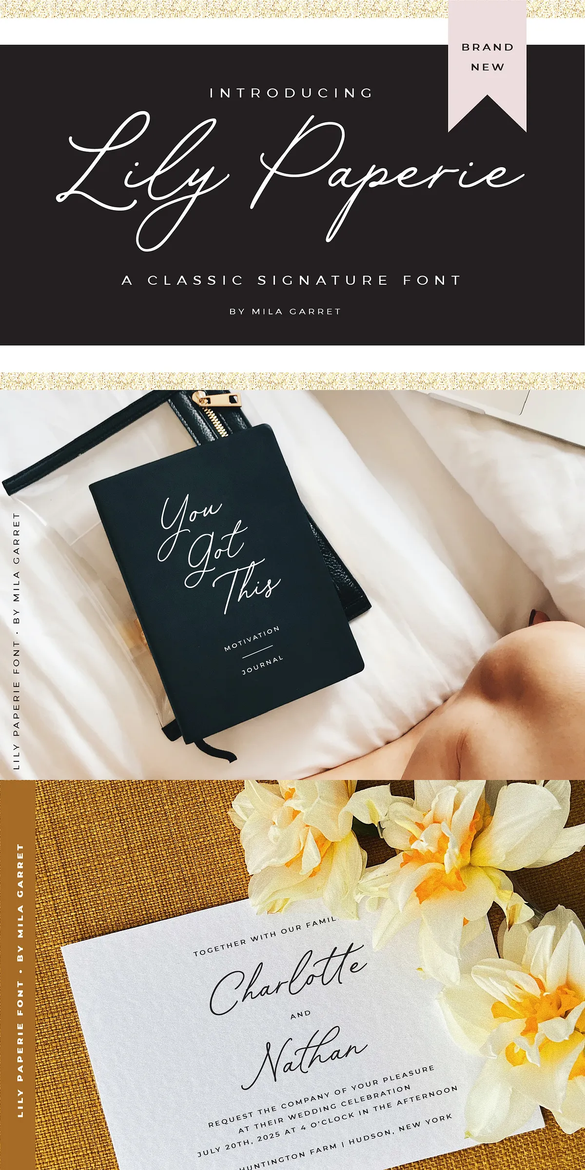 Lily Paperie Signature Logo Script - Inkytype - Type Design Resources