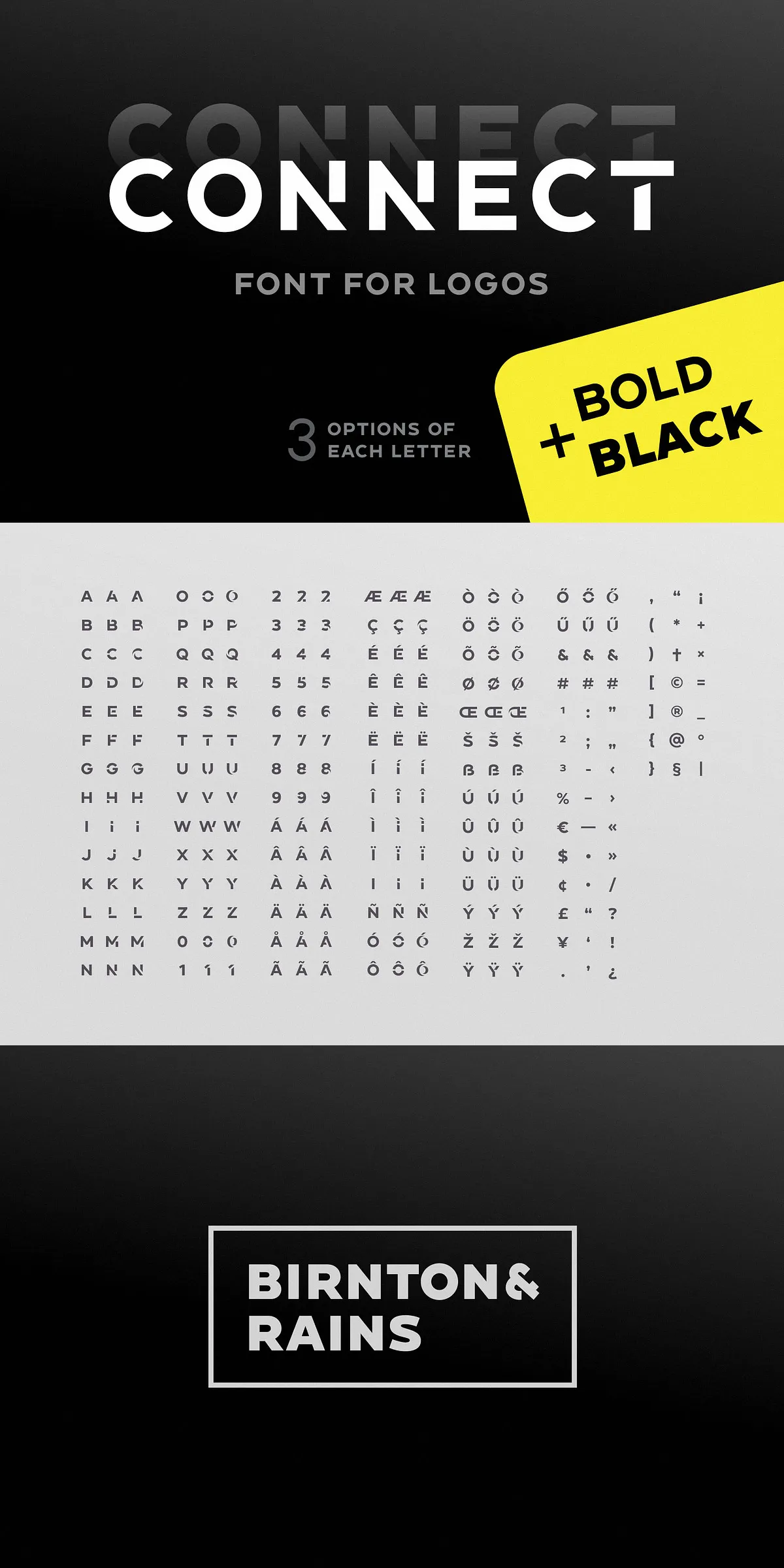 Connect Bold+Black - Font For Logos - Inkytype - Type Design Resources