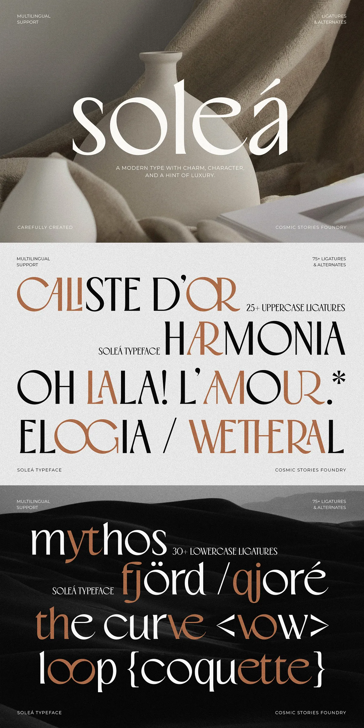 Soleá - Sophisticated & Modern Sans - Inkytype - Type Design Resources