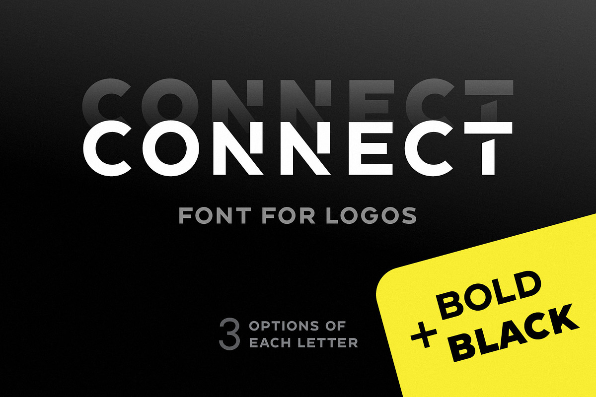 Connect Bold+Black - Font For Logos - Inkytype - Type Design Resources