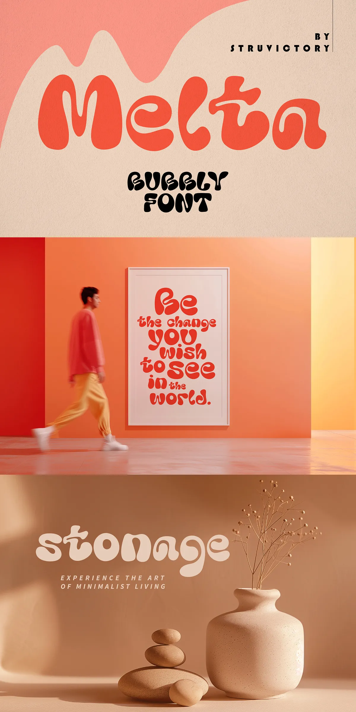 Melta - Bubble Groovy Font - Inkytype - Type Design Resources
